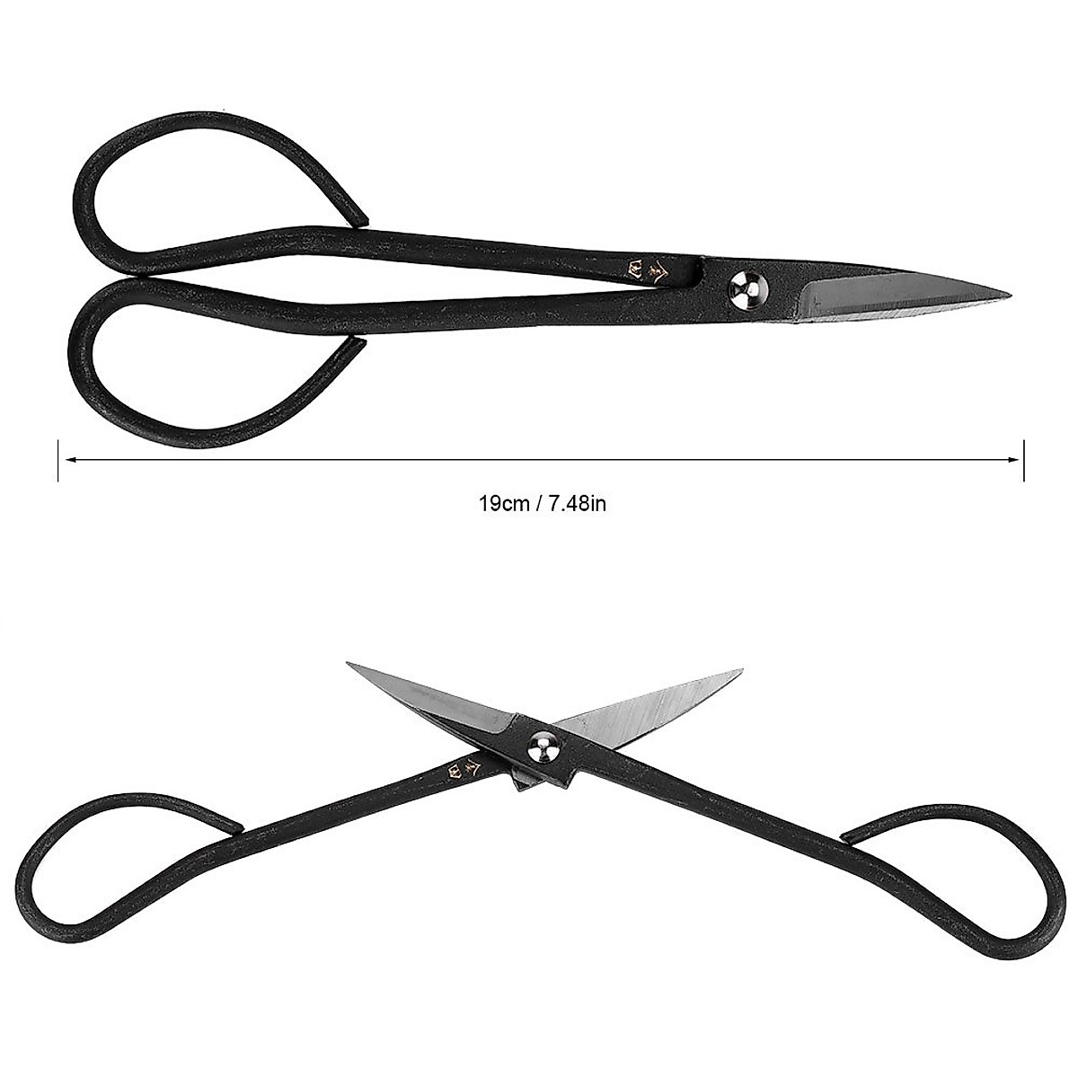 190mm Sharp Bonsai Scissor Pruning Shears Bud and Leaves Trimmer Brush Secateurs Garden Hand Tools