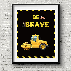 SUUURA-OO Truck Inspirational Quote Art Print Set of 6 (8”X10”), Dream big Truck Bedroom Cool Poster for for Nursery Boys Son Brother Grandson Kids Room Home Decor, No Frame