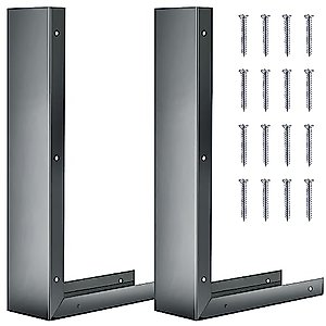 2 Pieces Stainless Steel Microwave Trim Kit Microwave Side Panel Kit for Kitchen Countertop Oven with Screws (Black)