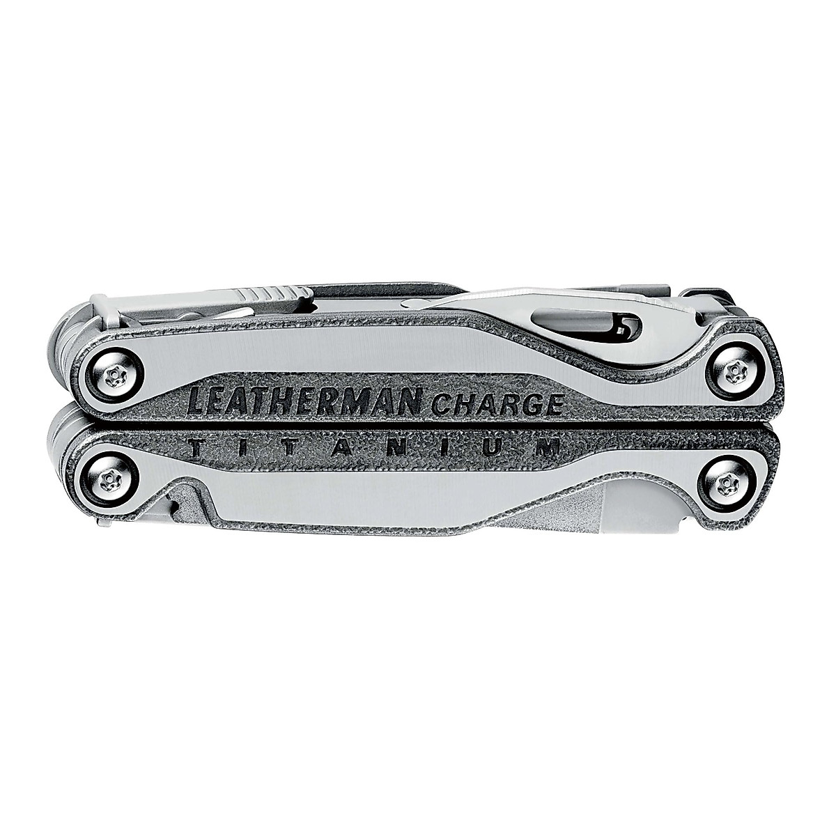 Leatherman Charge Plus TTi - Titanium multi-tool with all locking tools including knives, pliers, saw and screwdriver, camping and fishing tool made in the USA, in stainless steel