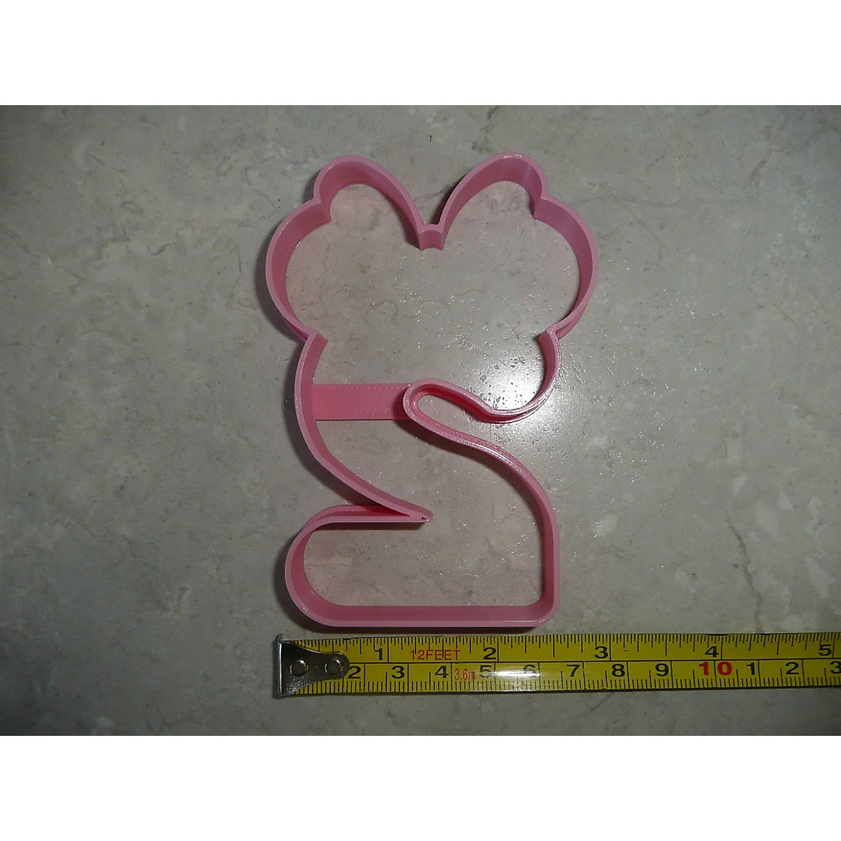 THEMED MAGICAL MOUSE WITH BOW NUMBER TWO 2 OUTLINE COOKIE CUTTER MADE IN USA PR4572