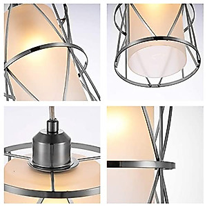 KLOSM Modern Mini Pendant Light in Brushed Nickel Finish with Frosted Glass Shade 1-Light Adjustable Cylinder Pendant Lighting Fixture for Kitchen Island Sink Dining Room Counter Farmhouse