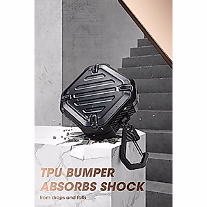 SUPCASE Unicorn Beetle Pro Case for Galaxy Buds 2 Pro / Galaxy Buds 2 / Galaxy Buds Pro / Galaxy Buds Live, Full-Body Rugged Protective Case with Carabiner (Black)