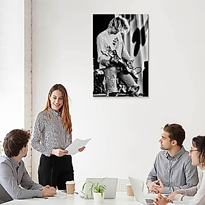 ROCK Singer Poster Kurt Poster Cobain Poster Poster Art Decor Painting Aesthetic Wall Art Canvas for Bedroom Decor 12x18inch(30x45cm) Unframe-style