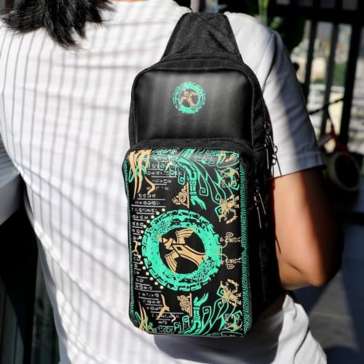 imeux Cute Travel Bag for Nintendo Switch, Lite, OLED, Steam Deck - Small Sling Portable Backpack Carrying Crossbody Shoulder Gaming Storage Case for NS Console Dock Joy-Cons Accessories