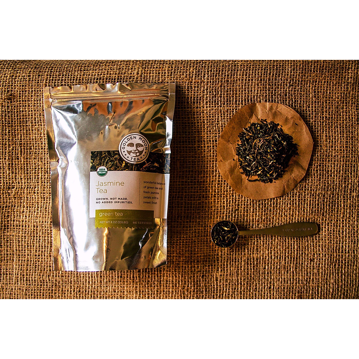 Golden Moon Organic Jasmine (96 Servings) Loose Leaf Tea