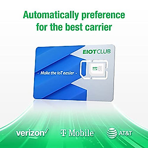 Support Verizon ATT T-Mobile EIOTCLUB Data SIM Card - USA Coverage No Contract 4G LTE Cellular for Security Solar and Hunting Trail Game Cameras Unlocked IoT Device