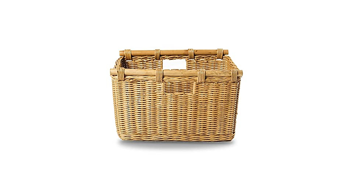 Narrow Wicker Storage Basket by The Basket Lady
