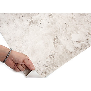 ROSEROSA Peel and Stick PVC Marble Self-Adhesive Wallpaper Covering Counter Top Shelf Liner Matte Oman (PMS4138 : 2.00 Feet X 6.56 Feet)