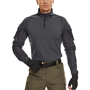 MAGCOMSEN Men's Tactical Long Sleeve Shirt - Combat, Military, Hiking, Work, Summer, Fishing