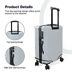 HYPER VENTURE Clear PVC Luggage Cover Full Transparent Suitcase Protector Fits 28 Inch Luggage, L