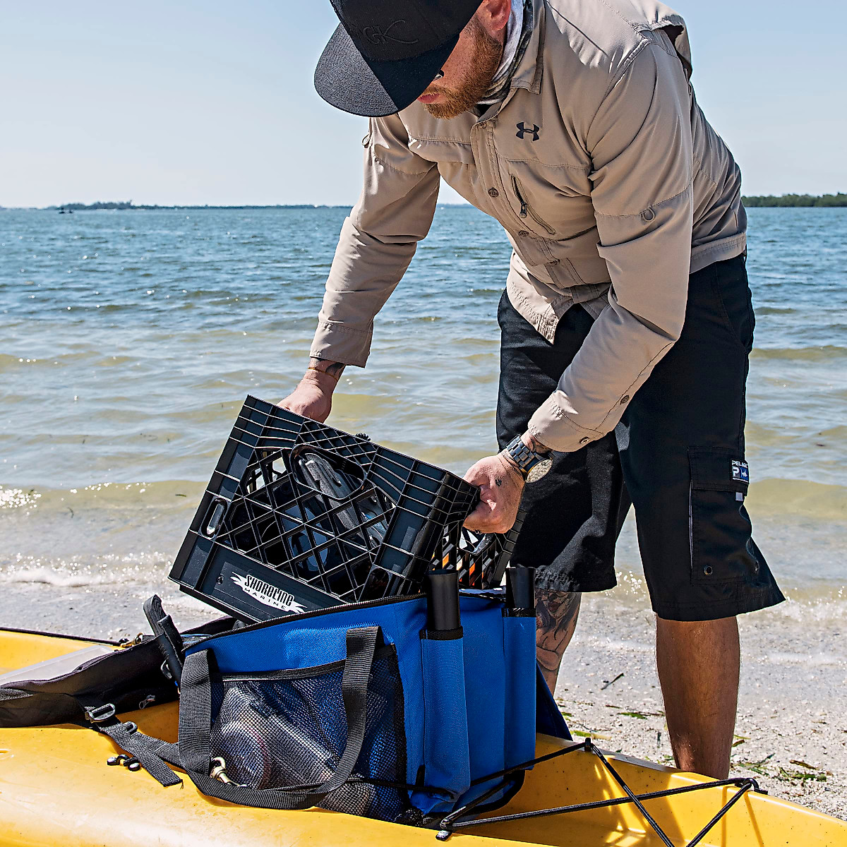 PROPEL PADDLE GEAR BY SHORELINE MARINE Ultimate Kayak Bag | Durable Water Resistant 1200 Denier Material | 2 Fishing Rod Holders | Heavy Duty Zipper | Lined Accessory Storage Compartment