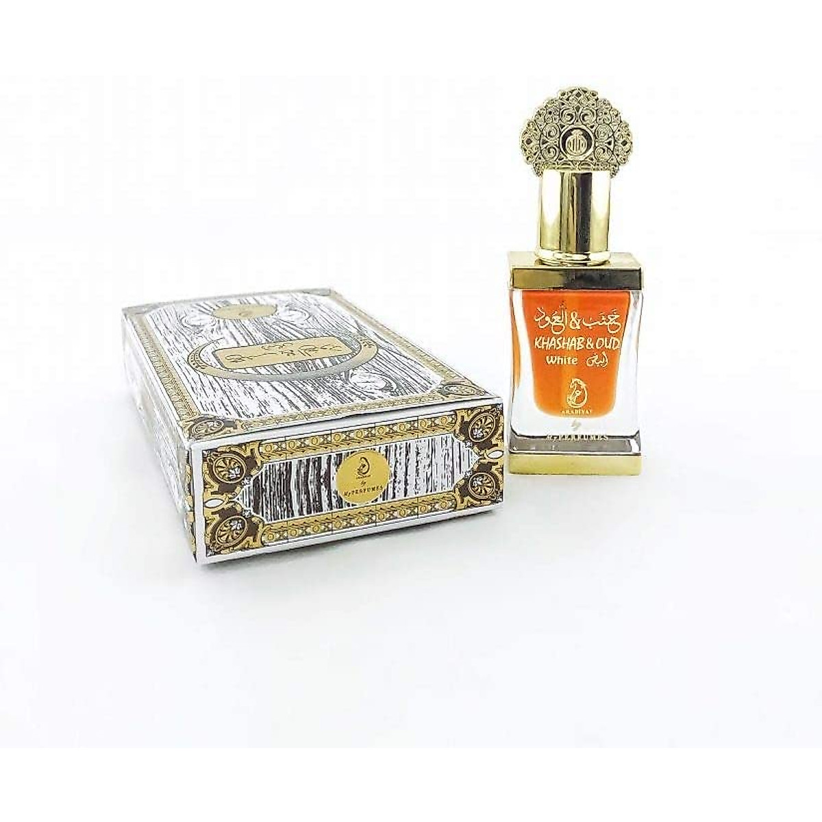 KHASHAB & OUD WHITE from ARABIYAT, Non Alcoholic Concentrated Perfume Oil or Attar for Unisex, 12 ml