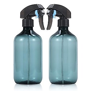 Yebeauty Plant Mister Spray Bottle, 2Pcs 17oz 500ml Fine Mist Plant Atomizer Watering Sprayer Bottle for Gardening Cleaning Solution with Top Pump Trigger Water, Clear Blue