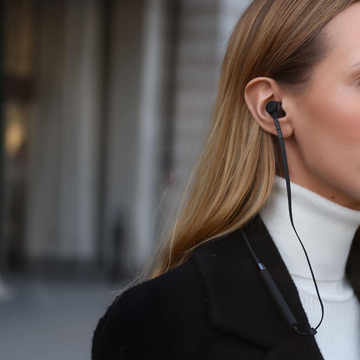 Sudio Elva Wireless Bluetooth Earphones with Bluetooth Audio Transmitter (Black)