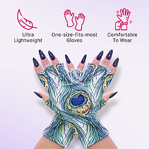 ManiGlovz - Original UPF 50+ UV Light Protective Nail Gloves | Gel Manicure & Anti UV Fingerless Gloves for Women | Driving Sun Protection