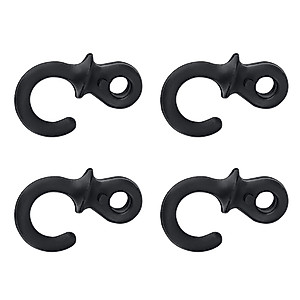 Wbestexercises 4Pcs Compound Bow String Stabilizer Durable Rubber Monkey Tail Silencer Bowstring Vibration Damper Shock Absorber Archery Accessory (Black, Red)(Black)