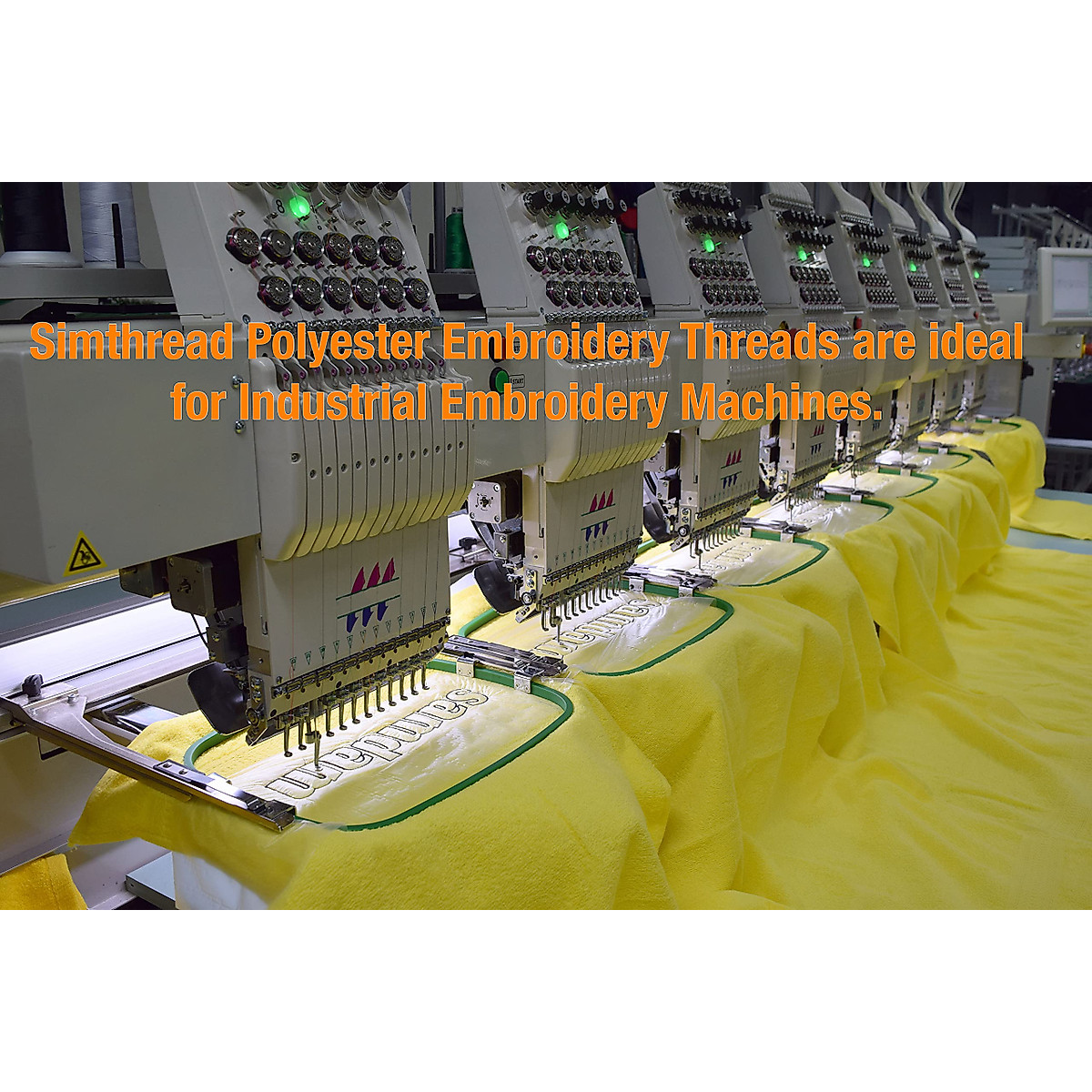 Simthread Polyester Embroidery Thread – 5500Y Huge Spools