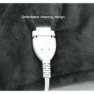 Twin Electric Blanket Heated Sherpa and Reversible Flannel Washable Throw,Fast-Heating Full Body Warming Soft with 10 Heat Settings/Safety 10 Hours Auto-Off Controller （62x84''Linen