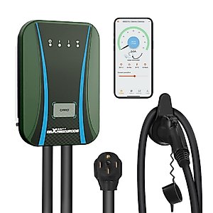 maXpeedingrods Level 2 EV Charger 40A, WiFi Electric Vehicle Charging Station, 240V J1772 Smart Wall EVSE 16 to 40 Amp, IP65 UL Listed & Energy Star, 24ft Cord & Nema 14-50 Plug