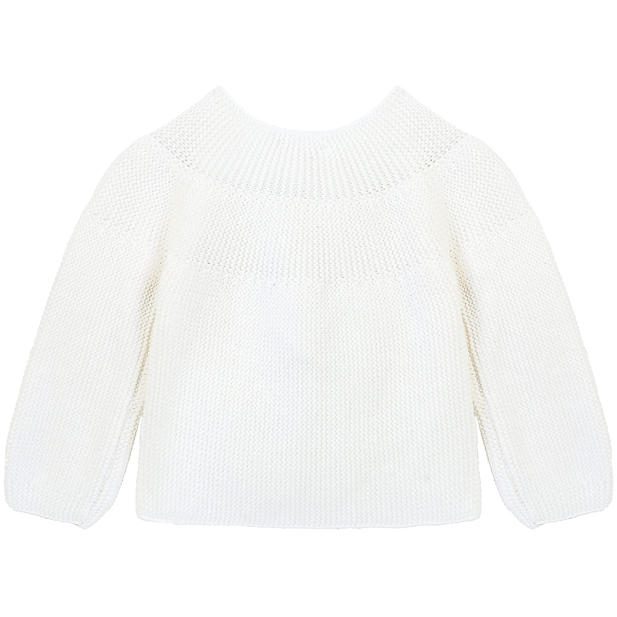 Lilax Baby Girl Knit Sweater Long Sleeve Cardigan (6-9 Months, White)