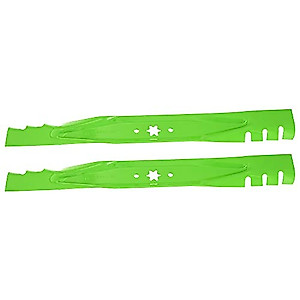 8TEN LawnRAZOR Mower Blade Set for Cub Cadet MTD Troy Bilt LTX1040 RZT-L42 942-04308-X 42-inch Deck (Heavy Duty Toothed Mulching)