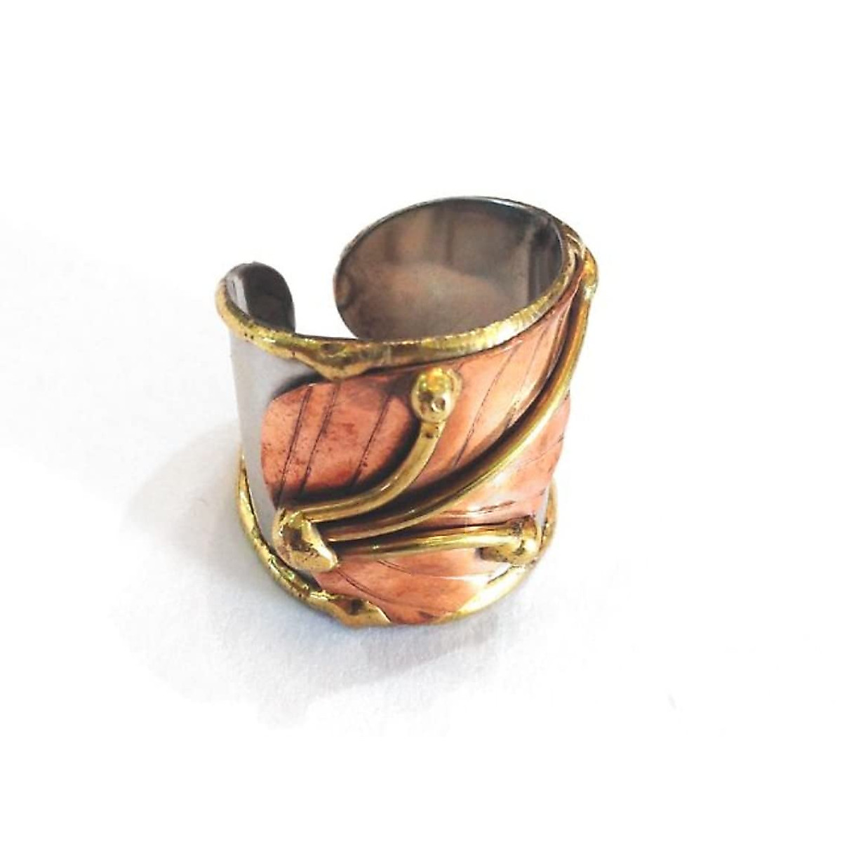 Anju Jewelry Mixed Metal Cuff Ring for Women