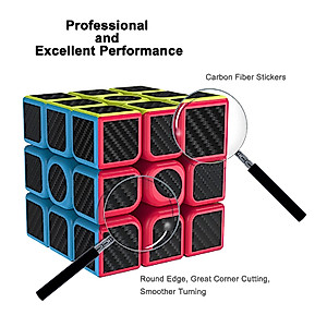 CFMOUR Original Speed Cube 3x3x3, Fast Magic Cube for Kids, Smooth Carbon Fiber Cubes, Puzzle Toys