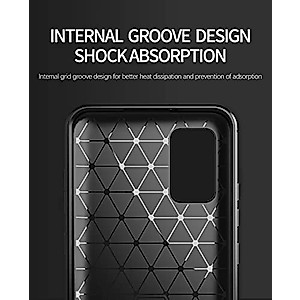 yuanming Samsung A02S Case,Galaxy A02S Case,with HD Screen Protector, Shock-Absorption Flexible TPU Bumper Cove Soft Rubber Protective Case for Samsung Galaxy A02S (Black Brushed TPU)