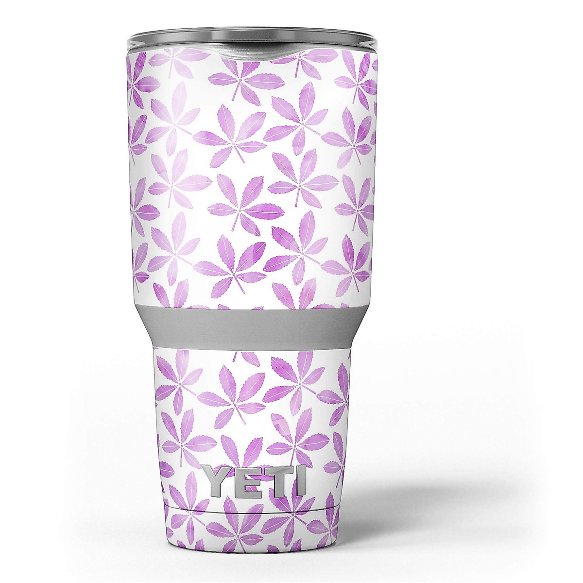 Design Skinz The Vibrant Pink and Purple Leaf - Skin Decal Vinyl Wrap Kit Compatible with The Yeti Rambler Cooler Tumbler Cups