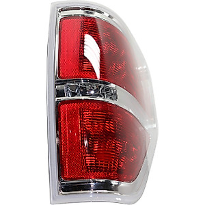 Evan Fischer NHTSA/DOT Compliant Tail Light Lens and Housing Compatible with 2009-2014 Ford F-150 Styleside Chrome trim Passenger Side - FO2819143, BL3Z13404B