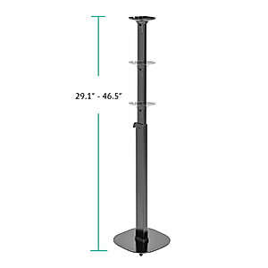 ynVISION.DESIGN E-Z Height Adjustable Floor Stands Compatible with Sonos One, One SL, or Play:1 | 2 PACK | Pair | Adjusts 29.1" - 46.5" Built in Cable Management