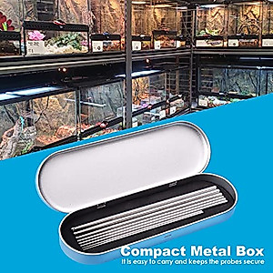 VEASOON Snake Probe Kit 8 Pieces Professional Portable for Snakes Reptiles Pythons Gender Sexing Probing Set