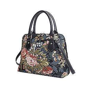 Signare Tapestry Hand & Shoulder Bag for Women |Fashionable Cross Body bag Purses for Woman |Satchel Bag for Women Girls Teen Floral Design|CONV-PEO