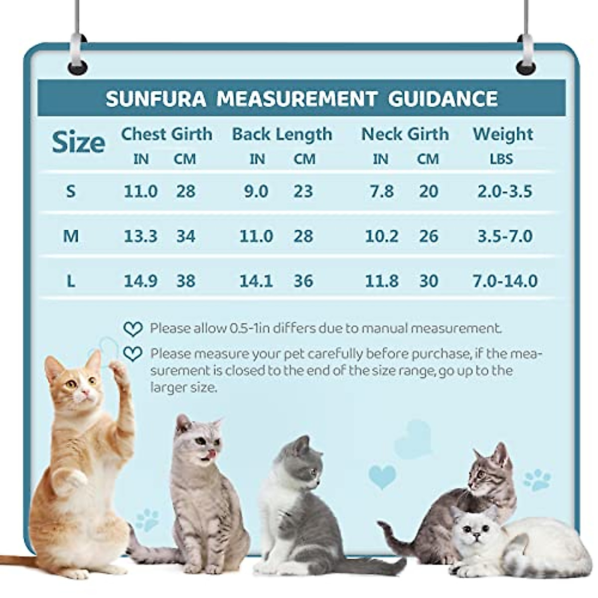 SUNFURA Cat Recovery Suit for Abdominal Wounds Spay After Surgery, Professional Breathable Surgical Body Suit for Cats Dogs Neuter, E-Collar Alternative Pet Anxiety Vest Shirt Anti Licking (M, Pink)
