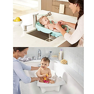 The First Years 4 in 1 Warming Comfort Tub - Convertible Baby Bathtub for Newborns, Infants, and Toddlers - Baby Bath Essentials - Ages 0 Months and Up