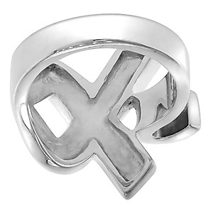 Sterling Silver Breast Cancer Awareness Ribbon Ring Flawless finish 7/8 inch wide, size 10