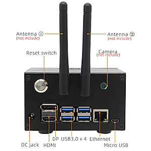 Geekworm N100 Metal Case/Enclosure with Power & Reset Control Switch for Jetson Nano A02/B01/2GB/4GB / Jetson Xavier NX