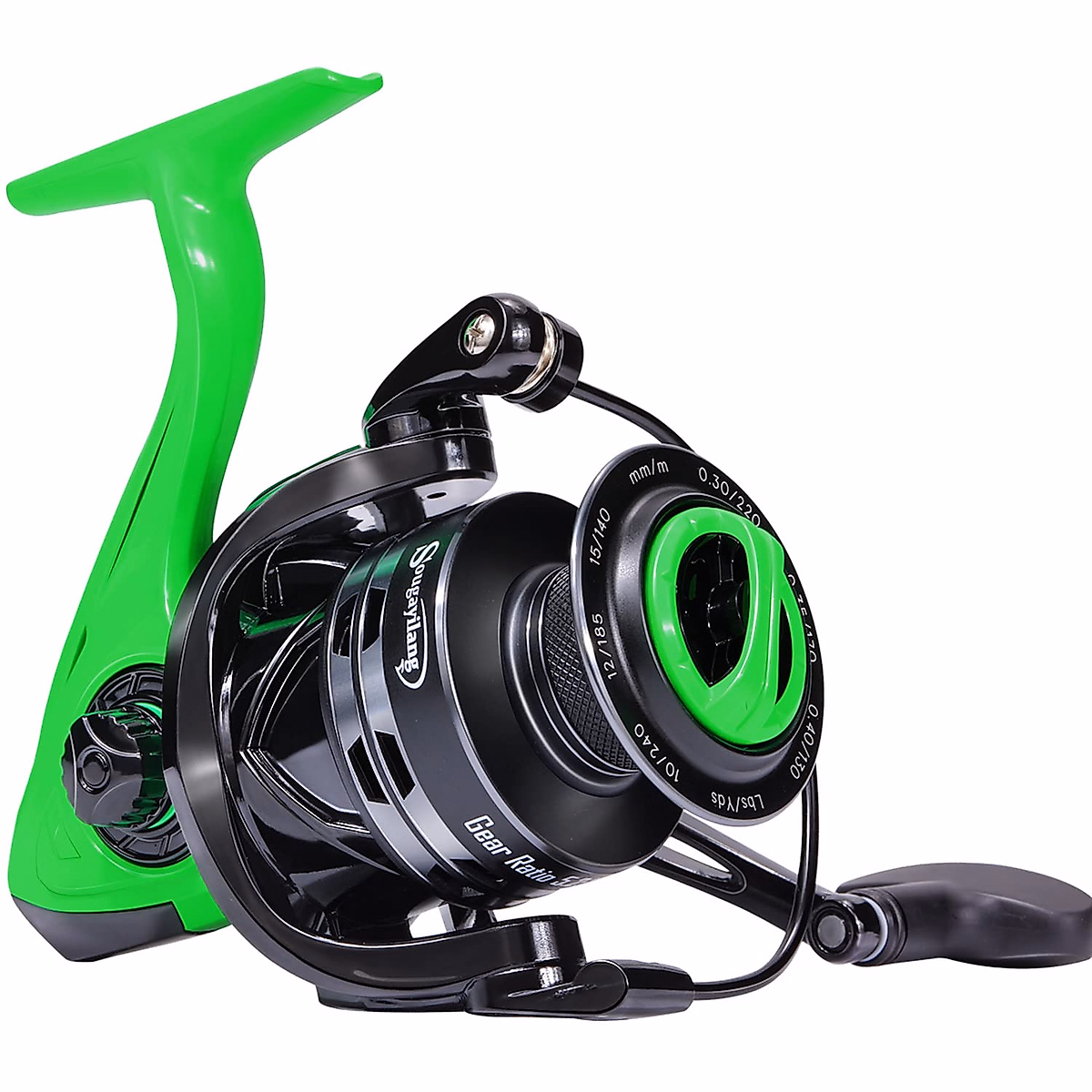 Sougayilang Spinning Fishing Reel, 5.2:1 High Speed Spinning Reel, Lightweight 11+1BB Ultra Smooth for Saltwater or Freshwater - GT2000