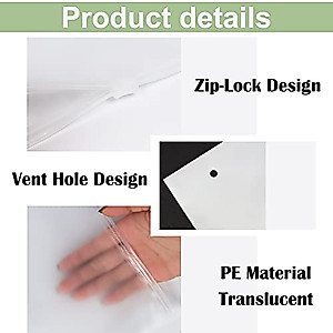 komstuon 20pcs Travel Storage Ziplock Bags, Frosted Resealable Zip Clothing Plastic Bags, Travel Storage Bags for Luggage Ziplock Storage Bags for Clothes Travel Underwear Shoes (5 Sizes)