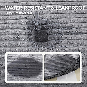 Luciphia Waterproof Pet Blankets for Couch Sofa Bed Cover Liquid Pee Proof Washable Soft Fluffy Large Dog Blanket Reversible Furniture Protection Grey X-Large（85" x 57"）