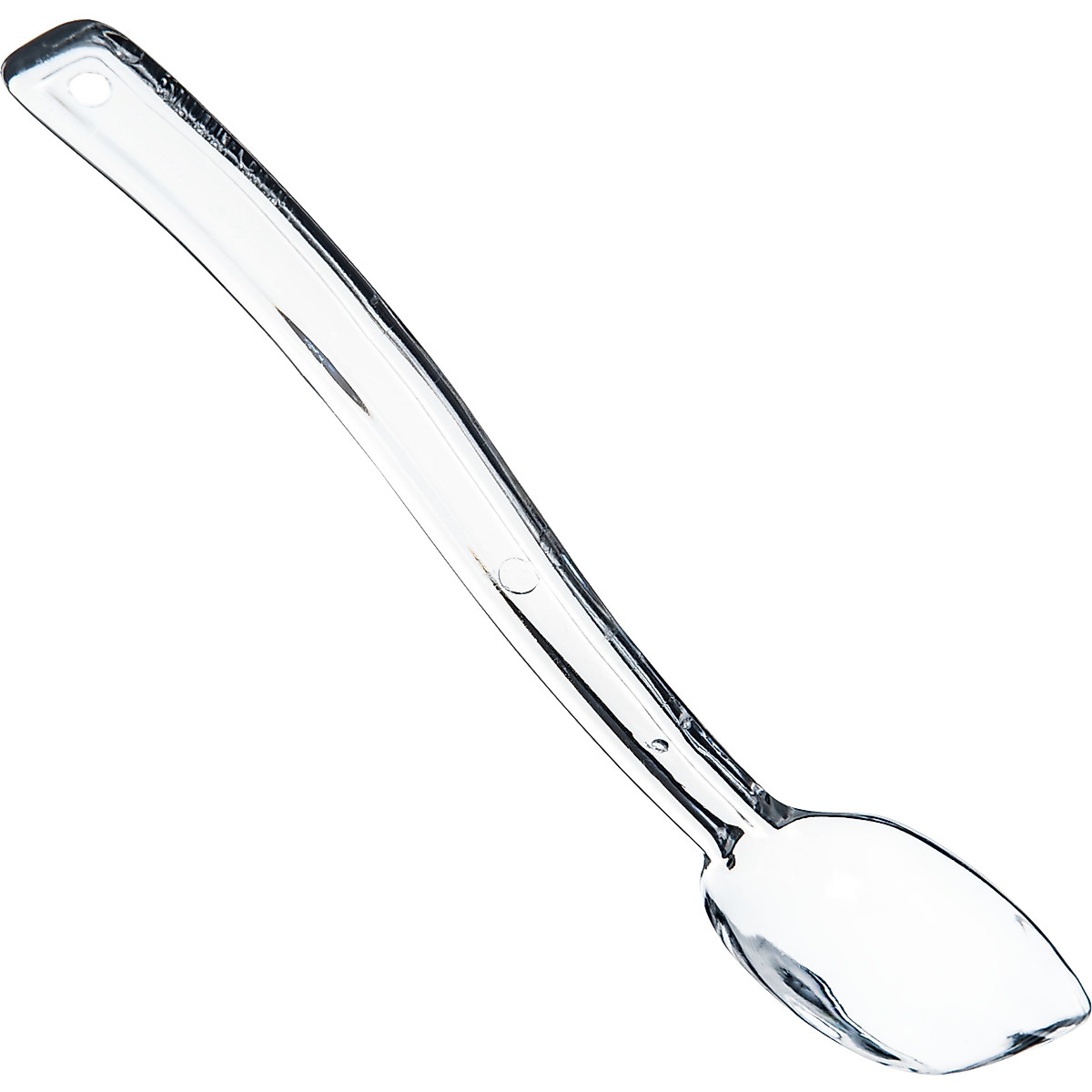 Carlisle FoodService Products Plastic Solid Spoon, 9 Inches, Clear