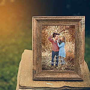 ZBEIVAN 2-Pack 5x7 Picture Frames Set Vintage Brown Family Art Rustic Photo Frame for Tabletop Stand or Wall Hanging