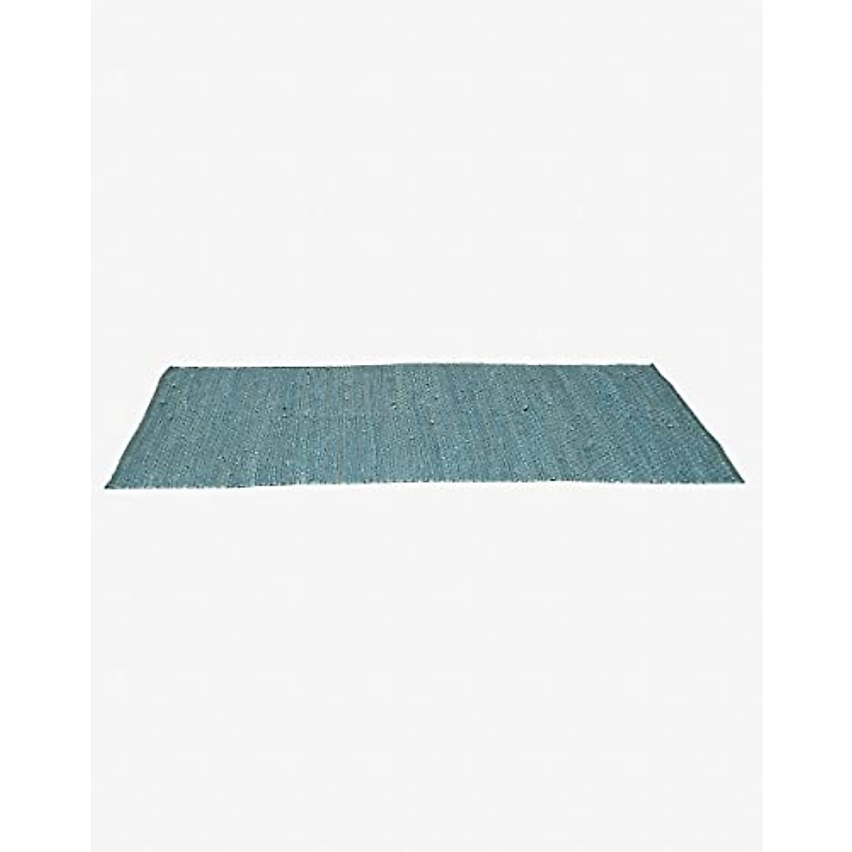 Durrie India Area Rugs for Bedroom Living Room Rug Durrie 6' x 4' Ft Handmade Boho Braided Jute & Cotton Area Rug - Blue