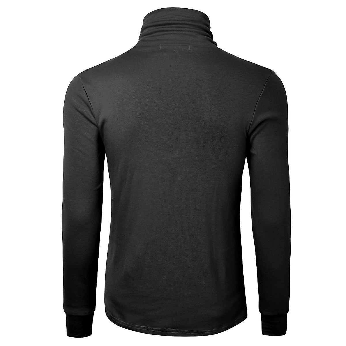 LE VONFORT Mens Turtleneck Long Sleeve T Shirts Slim Fit Thermal Undershirt Lightweight Pullover Black X-Large