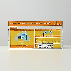 Freenove Three-Wheeled Smart Car Kit for Raspberry Pi 5 4 B 3 B+ B A+, Video Mode, Radar Mode, App Control, Ultrasonic Distance Sensor, Camera, Servo (Raspberry Pi NOT Included)