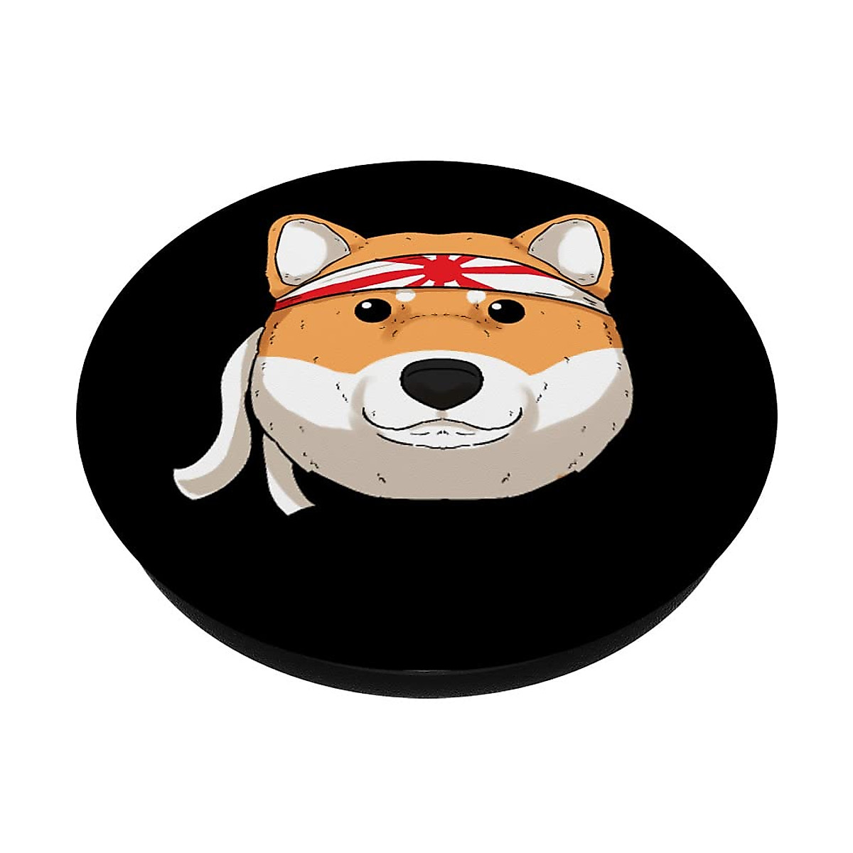 Funny Shiba Inu Uni Dog Red Traditional Bandana Old Flag PopSockets Swappable PopGrip