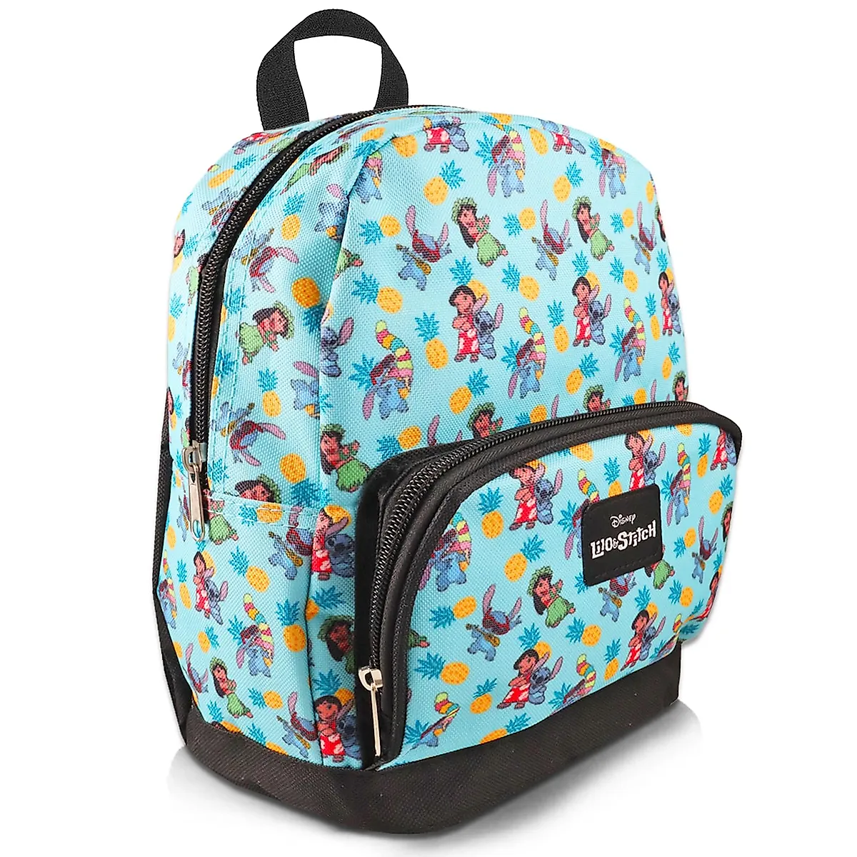 Lilo and Stitch Mini Backpack for Girls - 10” Canvas Stitch Backpack with Front Pocket Plus Bottle | Lilo and Stitch Backpack Bundle