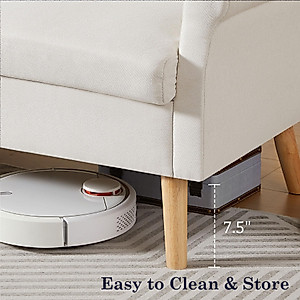 Anranni Loveseat Sofa 64" W Small Sofa Couch, Mid Century Modern Love Seat Couches, 2/3 Seater Mini Sofa for Small Spaces, Comfy Deep Seat Sofa Cama for Living Room, Office, Bedroom