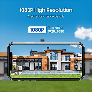 INQMEGA Security Camera Outdoor, 1080P Wireless WiFi IP Camera Home Security System 360° View,Motion Detection, auto Tracking,Two Way Talk,Full Color Night Vision